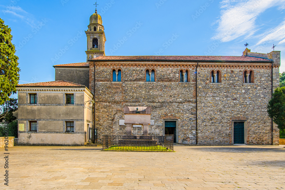 Arquà Petrarca in Veneto, Italy, featuring the tomb of the famous poet ...
