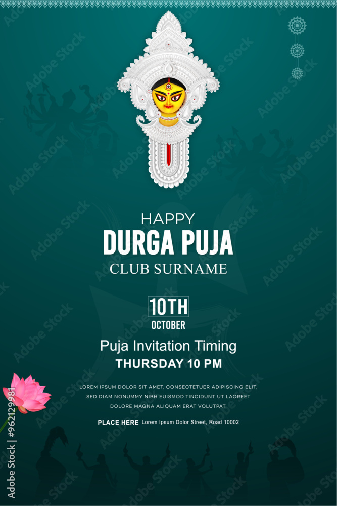 durga puja festival. happy durga puja. Poster, indian festival ...