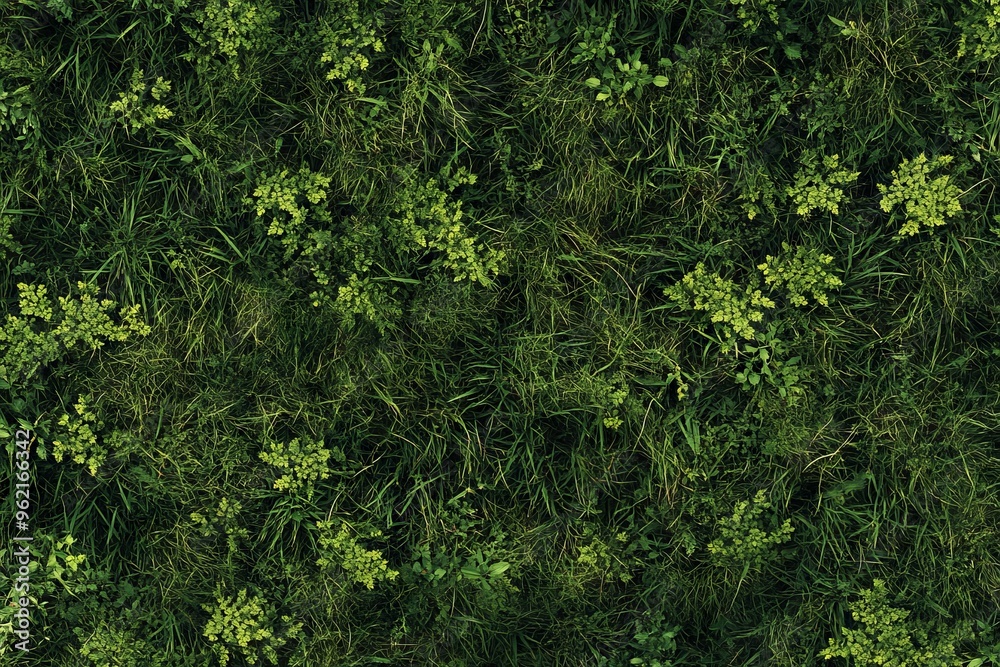 Top View of Green Grass Texture, Seamless Pattern. AI generated ...