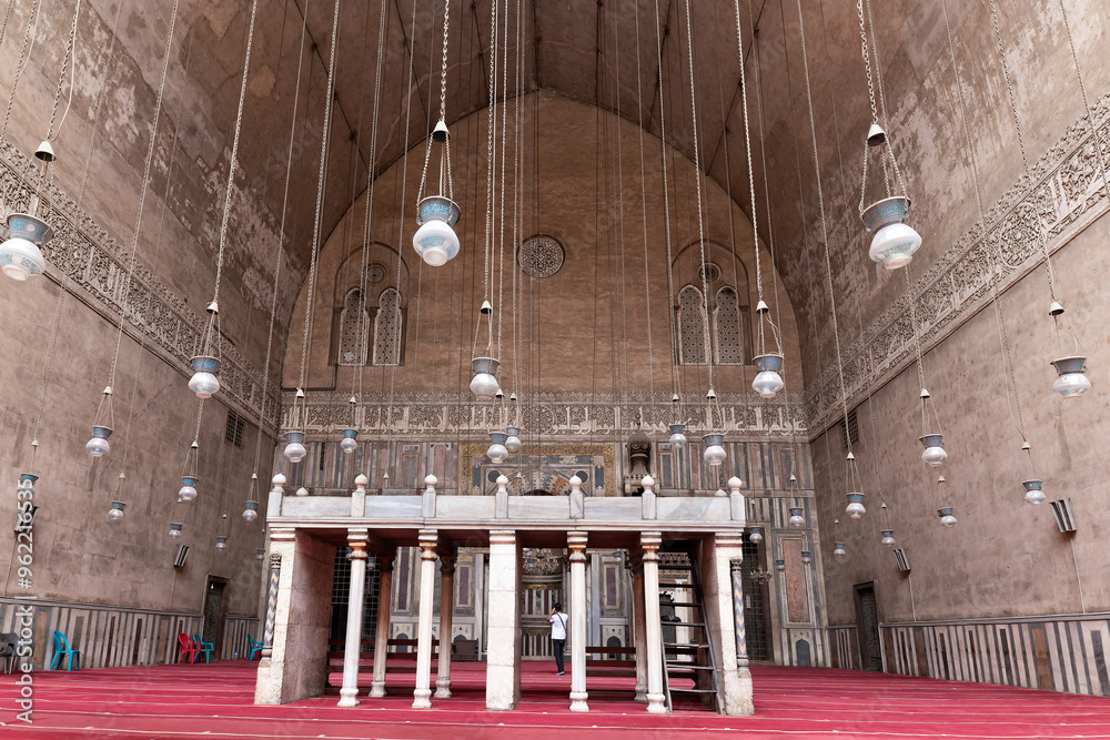 Mosque Sultan Hassan Mosque in Cairo. Mamluk Sultanate. Medieval Cairo ...