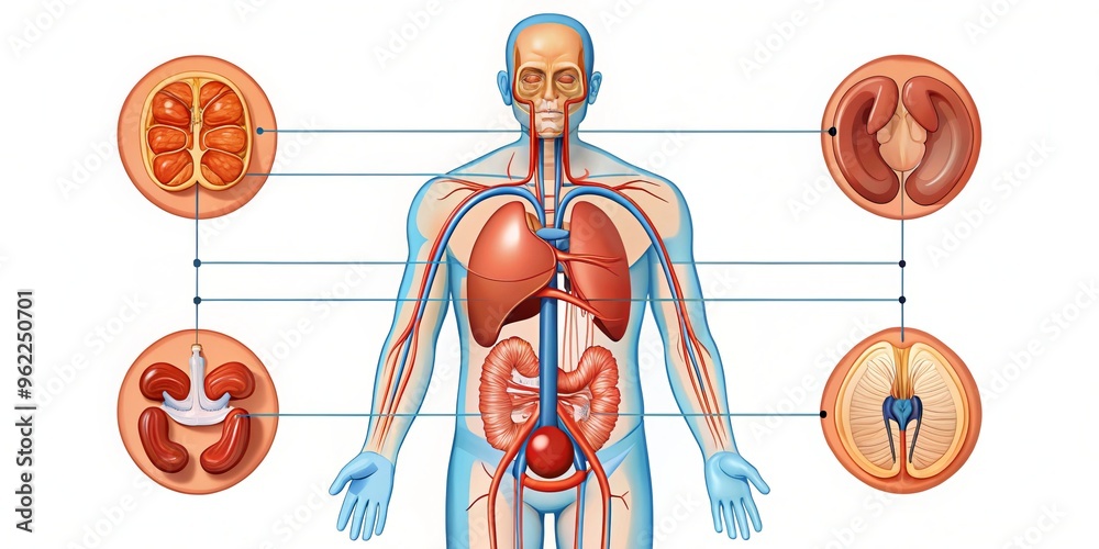 kidney anatomy illustrated infographic diagram concept of human body ... kidney anatomy illustrated infographic diagram concept of human body ...