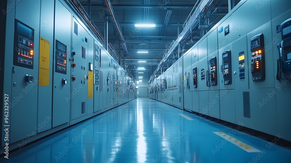 highvoltage, transformer, industrial, facility, cables, thick ...