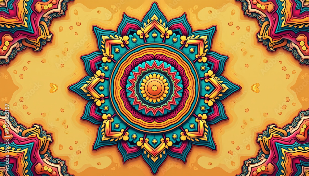 Kerala Festive Motif Art Illustrating Thiruvonam Timings with ...
