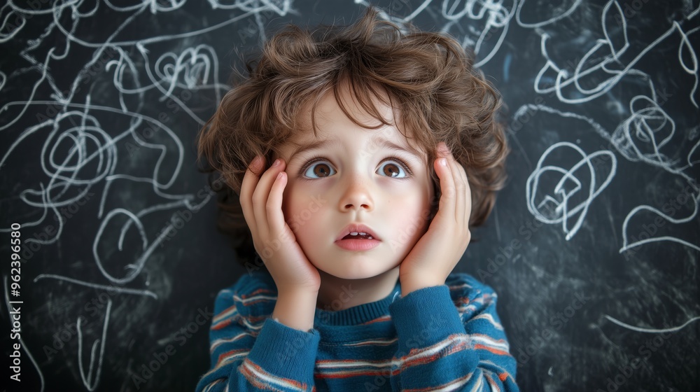 Attention-Deficit/Hyperactivity Disorder (ADHD): the young boy in front ...