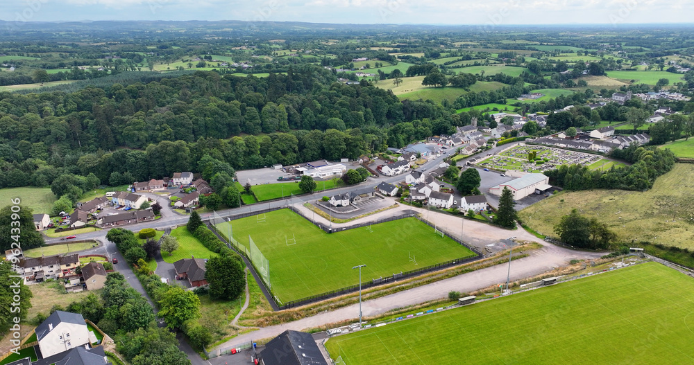 Aerial View of Tempo Maguires GAC and Hurling and Gaelic Football Pitch ...