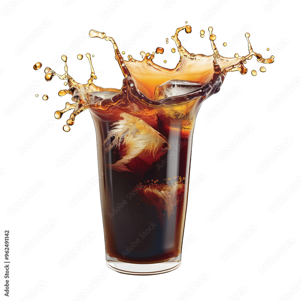 splash of cola on transparent background png Stock Illustration | Adobe ...