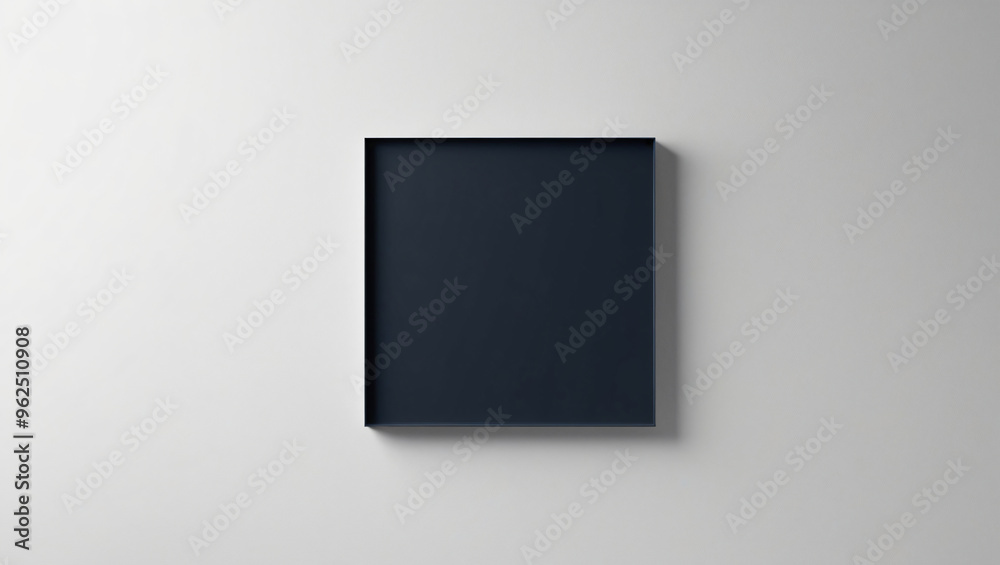 Blue picture frame. Minimalistic detailed photo realistic frame. Png ...
