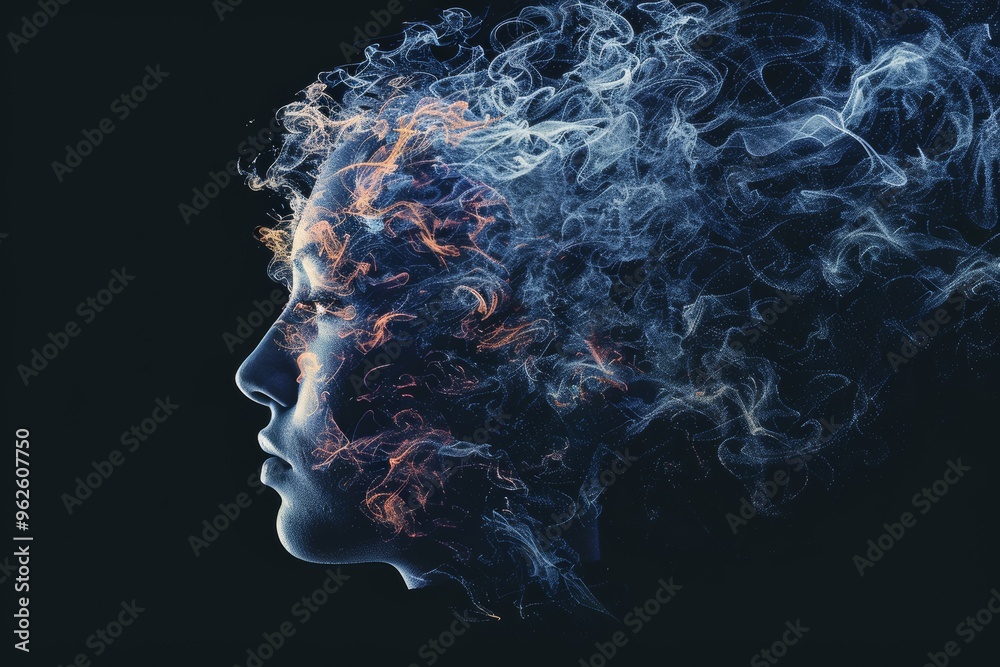 Ethereal Essence: A mesmerizing abstract portrait of a woman's face ...