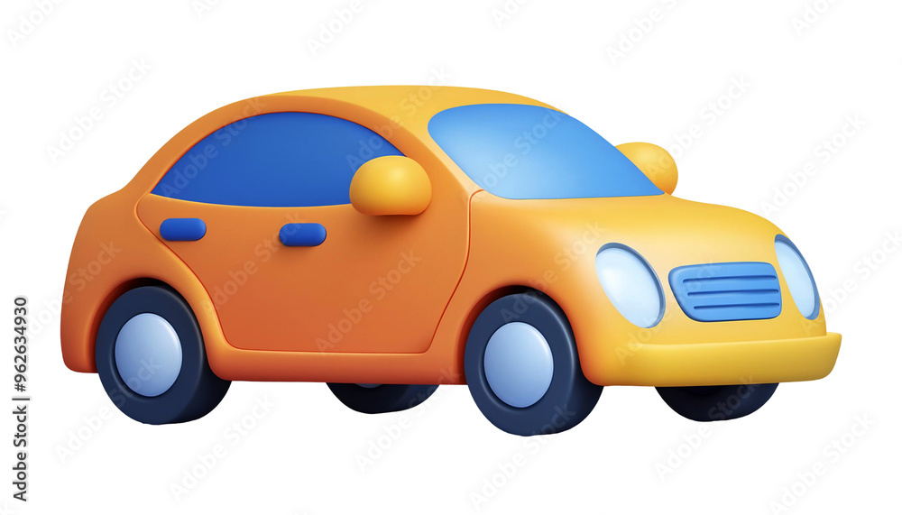 cute 3d car clipart object Stock Illustration | Adobe Stock