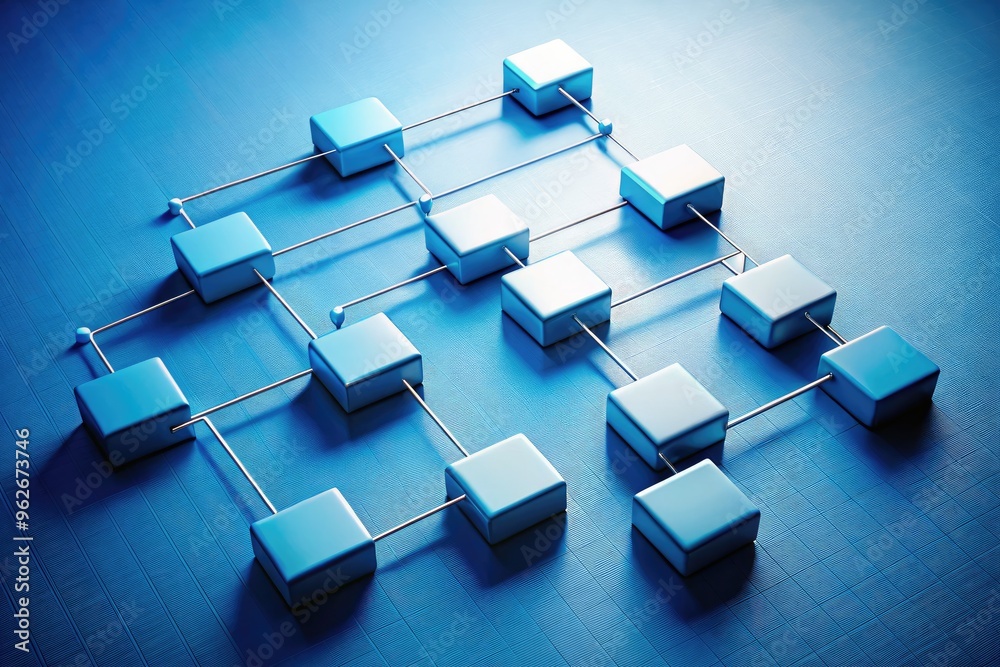 An Aesthetically Pleasing Diagram With Interconnected Boxes And Lines ...