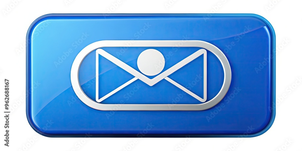 Blue And White Email Icon Displayed On A Modern Professional Business ...