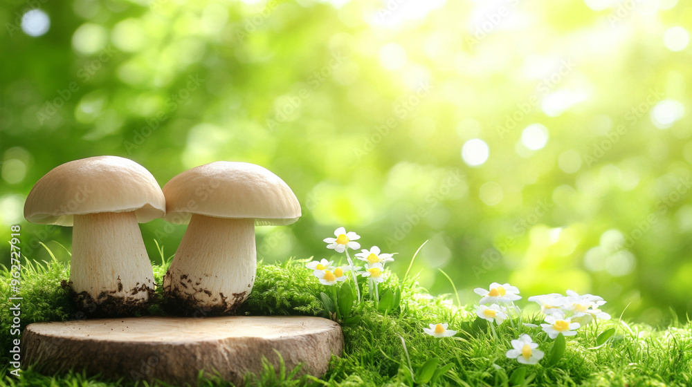 mushroom mycelium showcases its intricate network of white filaments ...