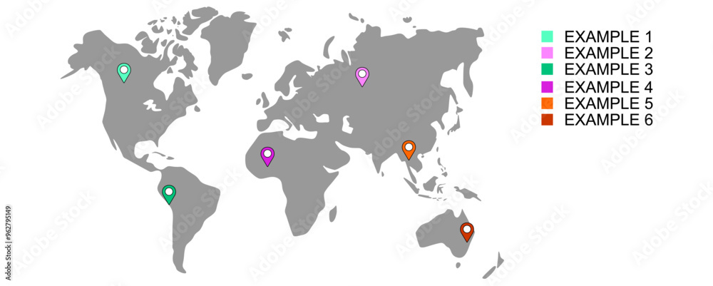 Editable world map infographics collection Charts ,corporate report ...