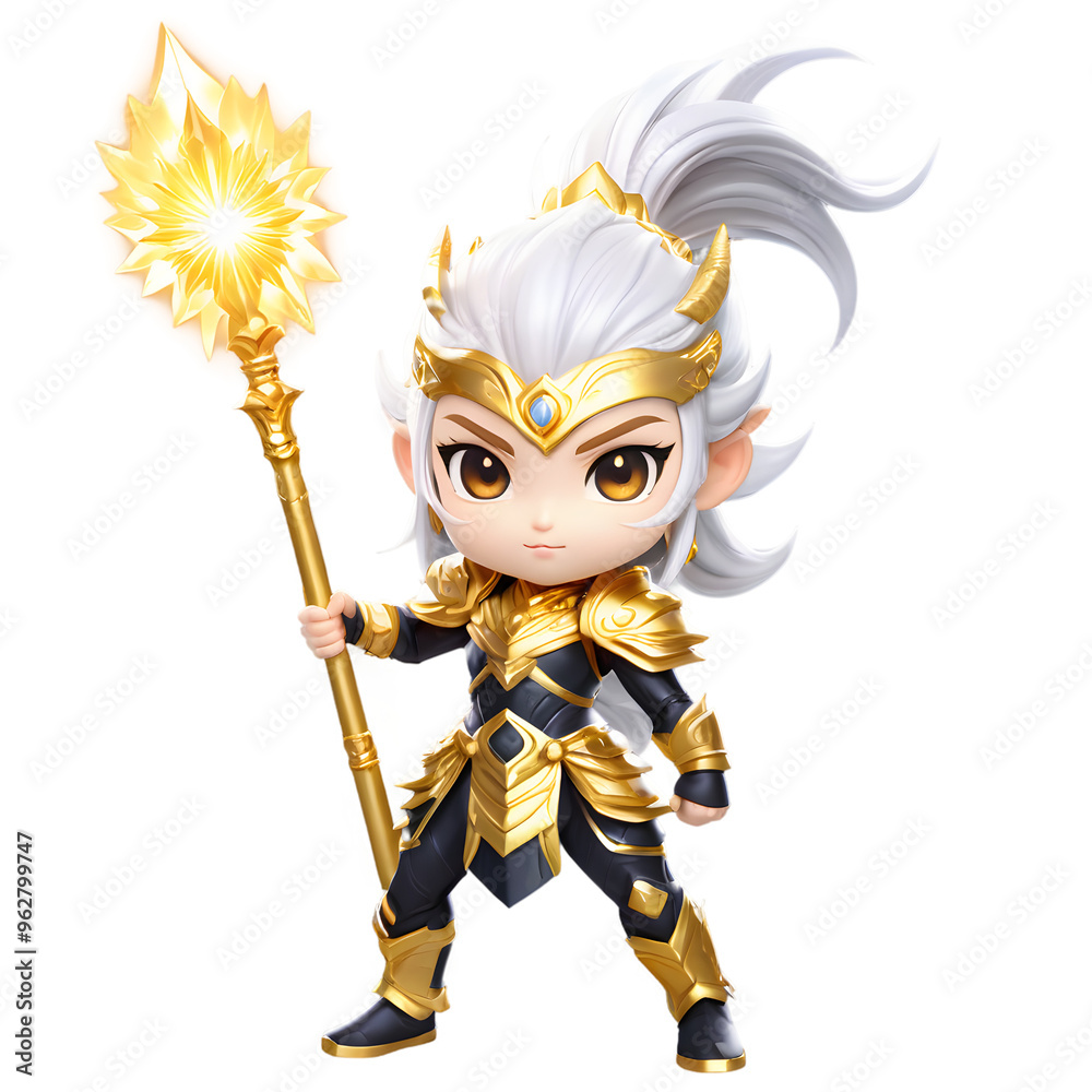 Cute cartoon Sun Wukong clipart, on transparent background, png, cutout ...