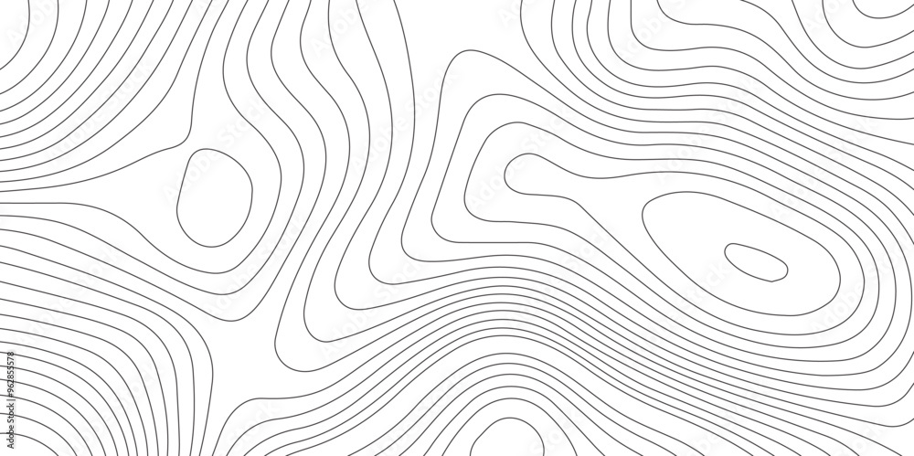 Abstract background with topographic contours map and black color ...