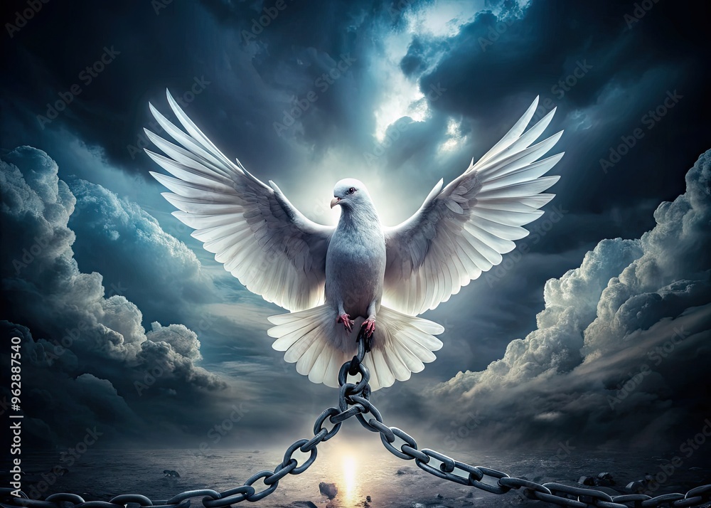 dark moody brooding cinematic spirit dove broken chains freedom fight ...