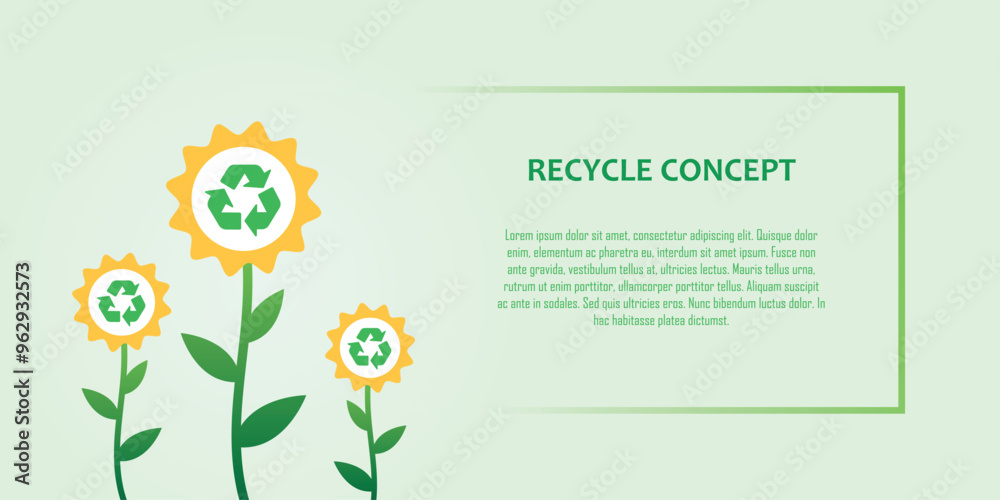 Recycle and waste management, 3r concept, reuse, World environment day banner, save nature ...