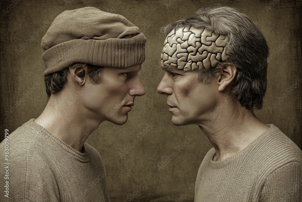 Cognitive stamina Cognitive mirroring Two men in neutral tones with ...
