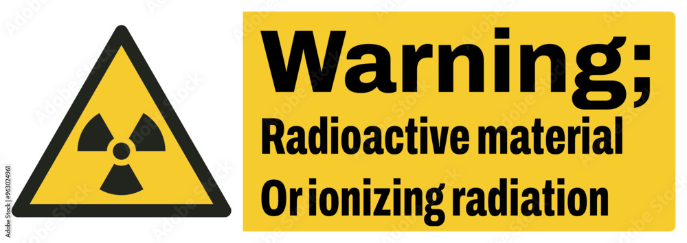 ISO warning safety signs text variation_warning ; radioactive material ...
