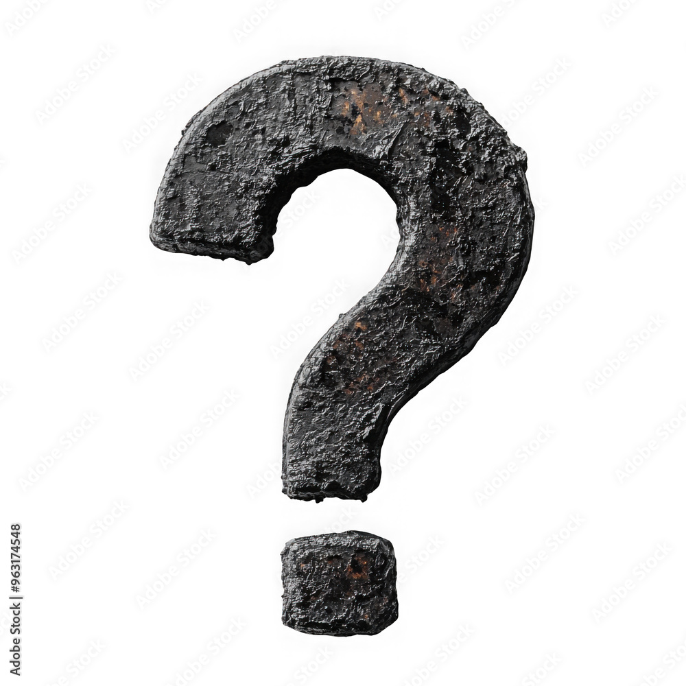 Black question mark isolated on a transparent background png file no ...