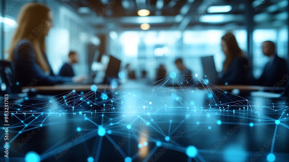 Foto Digital transformation concept Business communication network ...