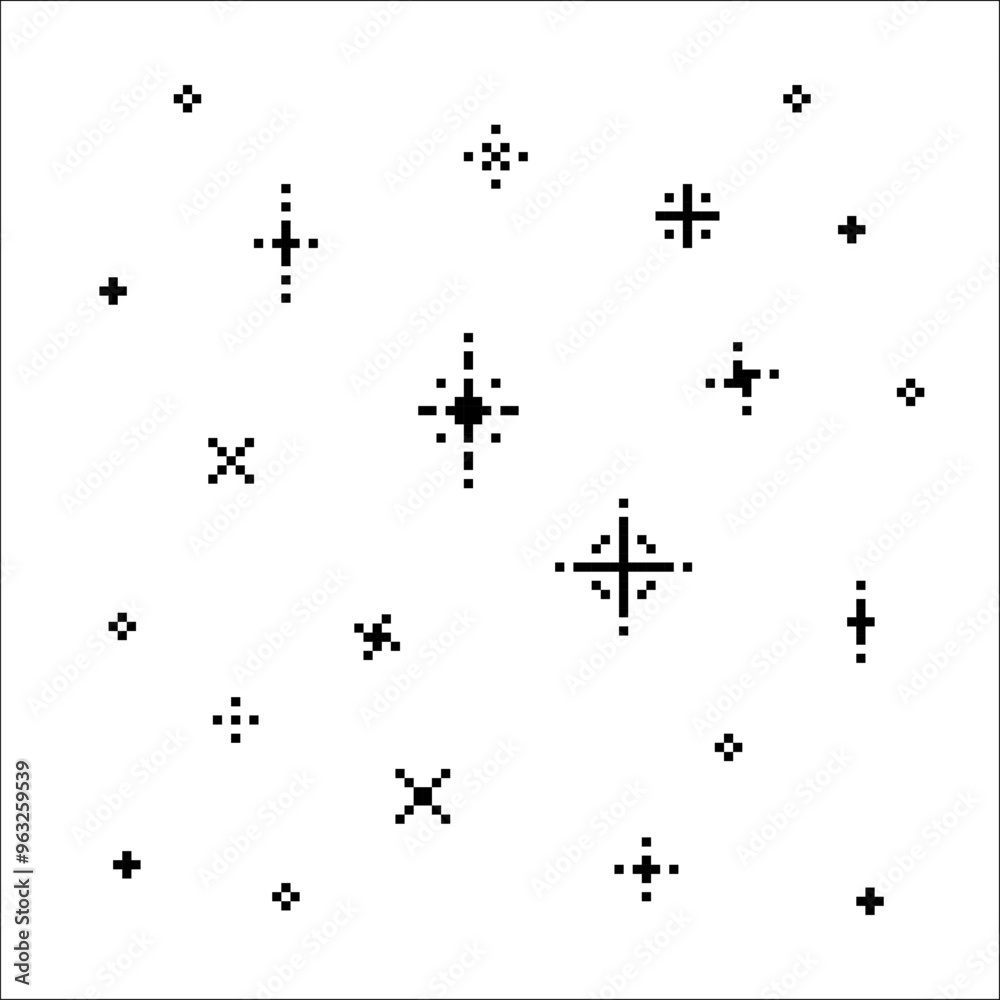 Cute Sparkling pixel bright sparkle star, Stars, glitter, sparkles ...
