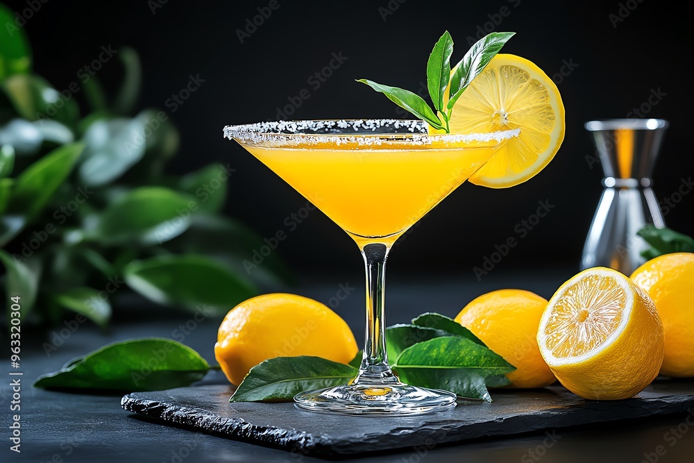 Squeezed lemon, cocktail ingredient, perfect twist adds the final touch ...