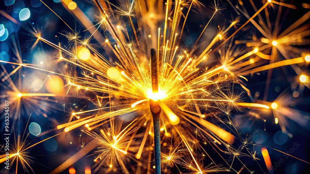 A tightly cropped, high-contrast image of a spank bang firework's ...