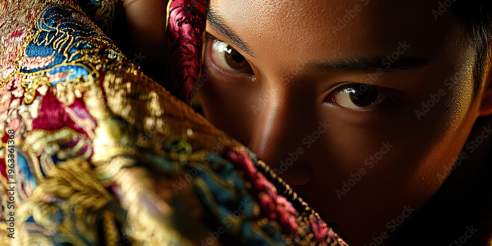 Designer's Eye for Detail: A fashion designer examines a garment, their ...