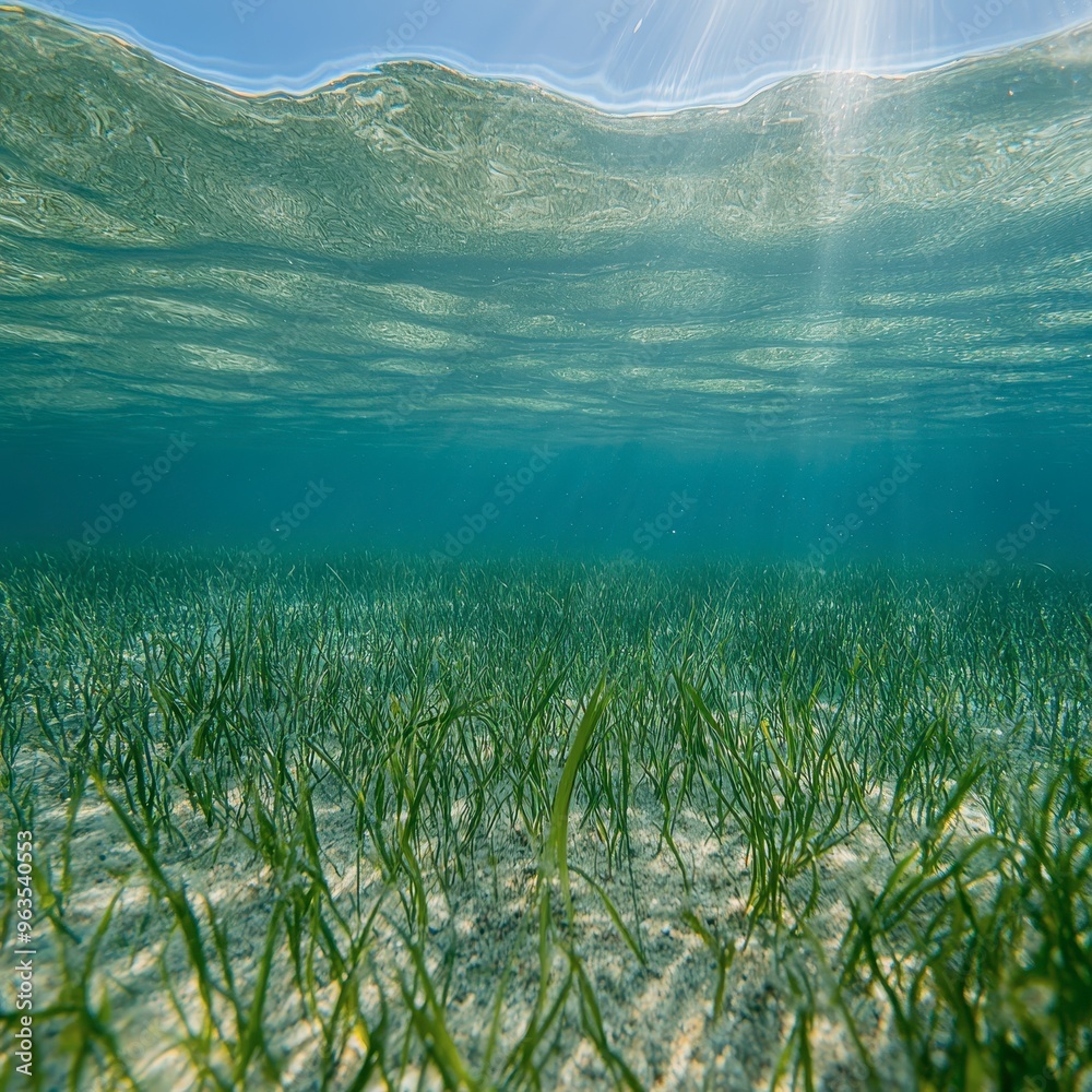 24. Unique view of an underwater garden with seagrass and diverse ...