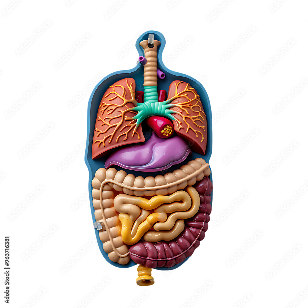 Human Digestive Tract Diagram - PNG Cutout Stock Illustration | Adobe Stock