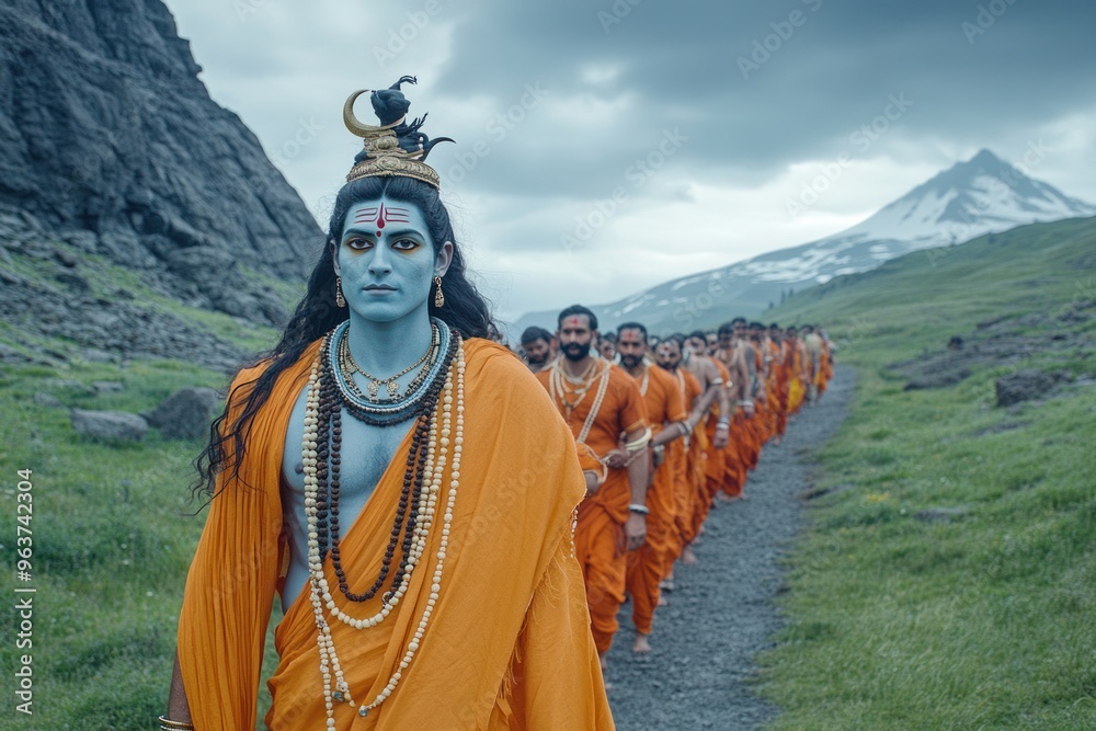Ilustración de Stock Supreme god of Hindu trinity: Shiva, destroyer and ...