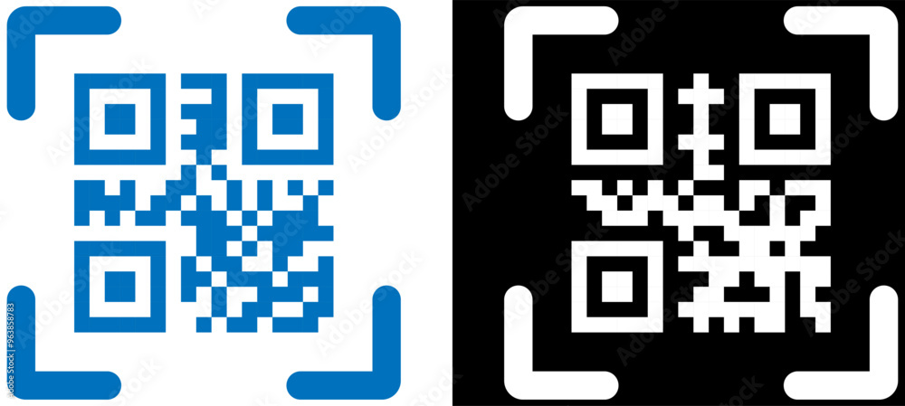 Fake QR code scan me vector illustration. Stock Vector | Adobe Stock