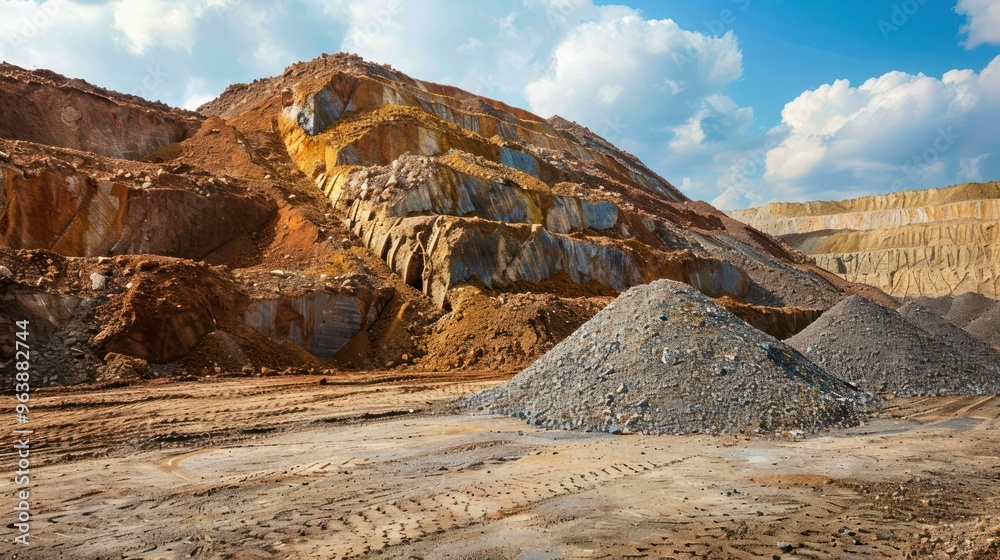 Rare Earth Minerals Stacks of Processed Materials from Mining ...
