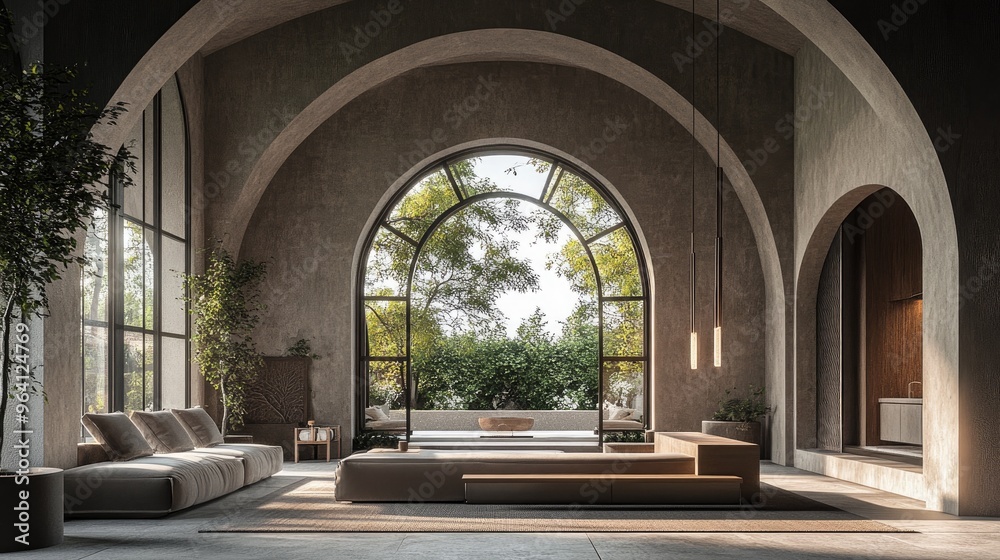 Beautiful arch-based design for both interior and exterior spaces ...