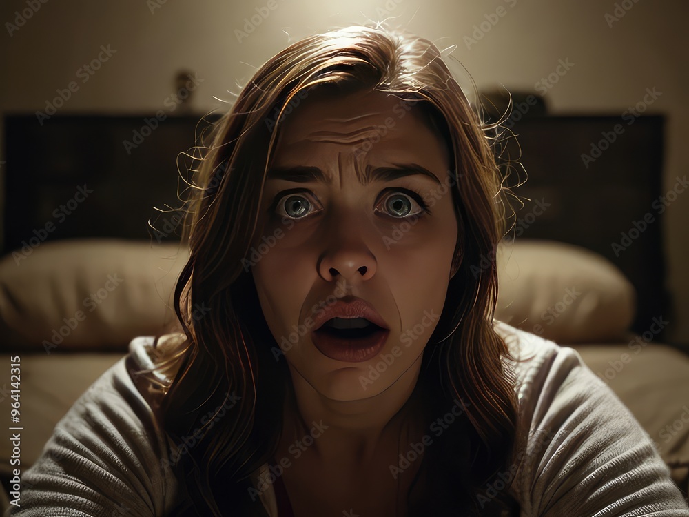 Evil Halloween ghost avatar with open mouth scary eyes coming towards ...