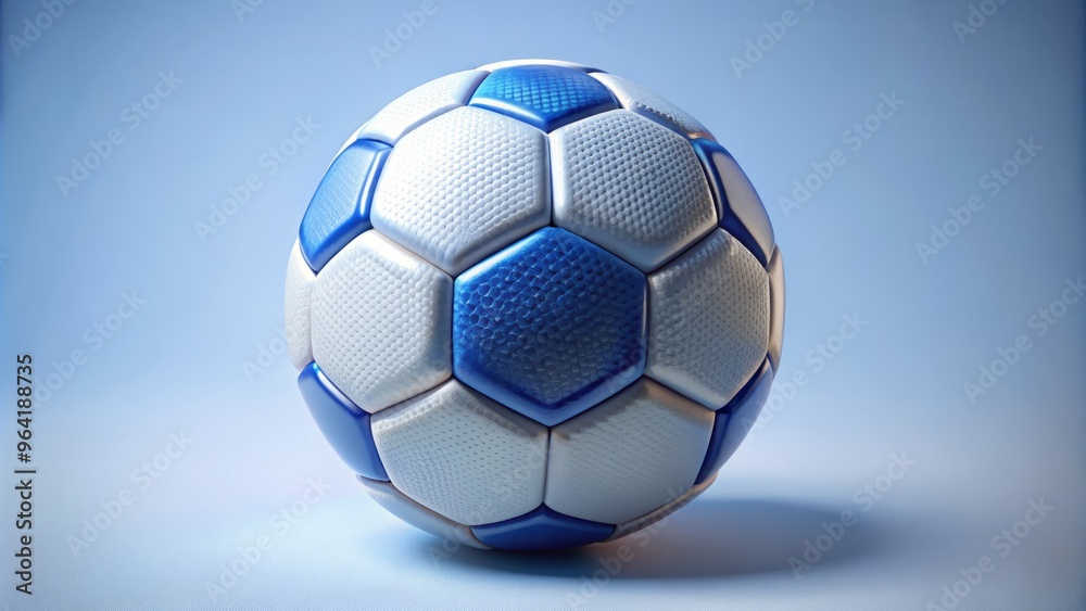 "Schematic illustration of a 3D soccer ball with hexagons and pentagons ...