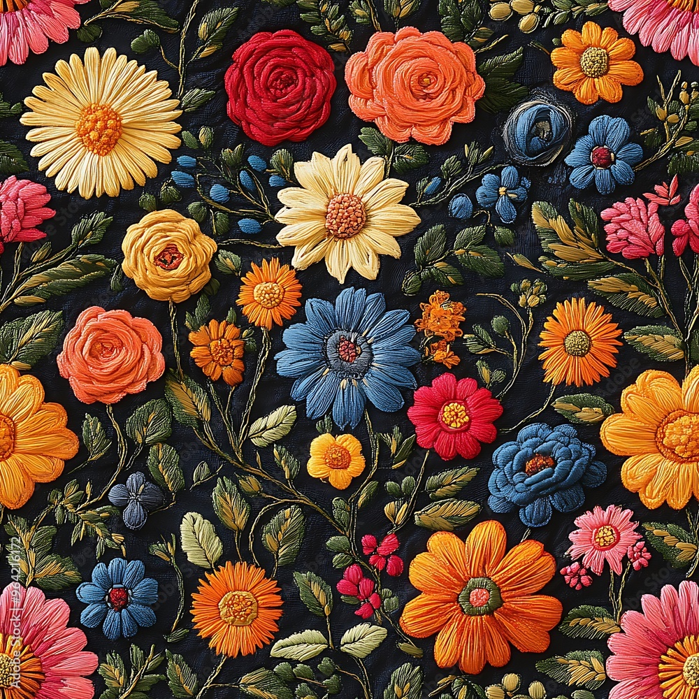 Mantón de Manila Pattern - A pattern found in shawls, featuring ...