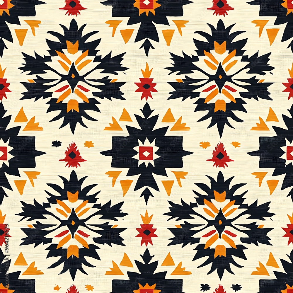 Navajo Pattern - A geometric fabric pattern used in the traditional ...