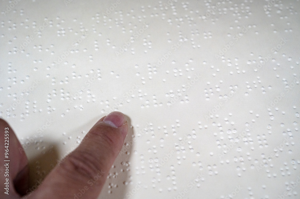 Braille book. Page written in braille alphabet for blind people,Caring ...