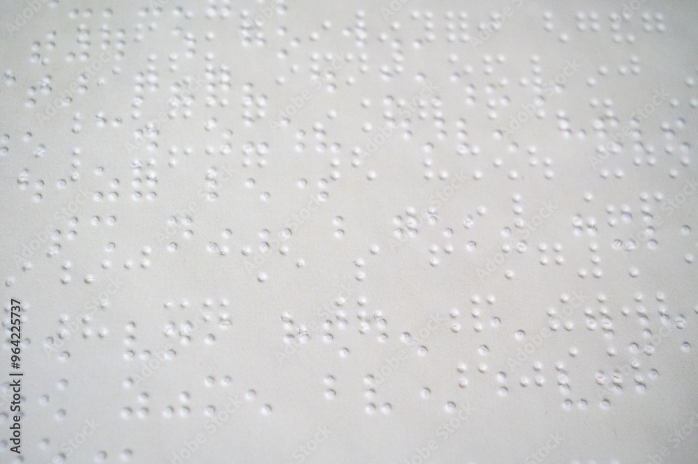 Braille book. Page written in braille alphabet for blind people,Caring ...