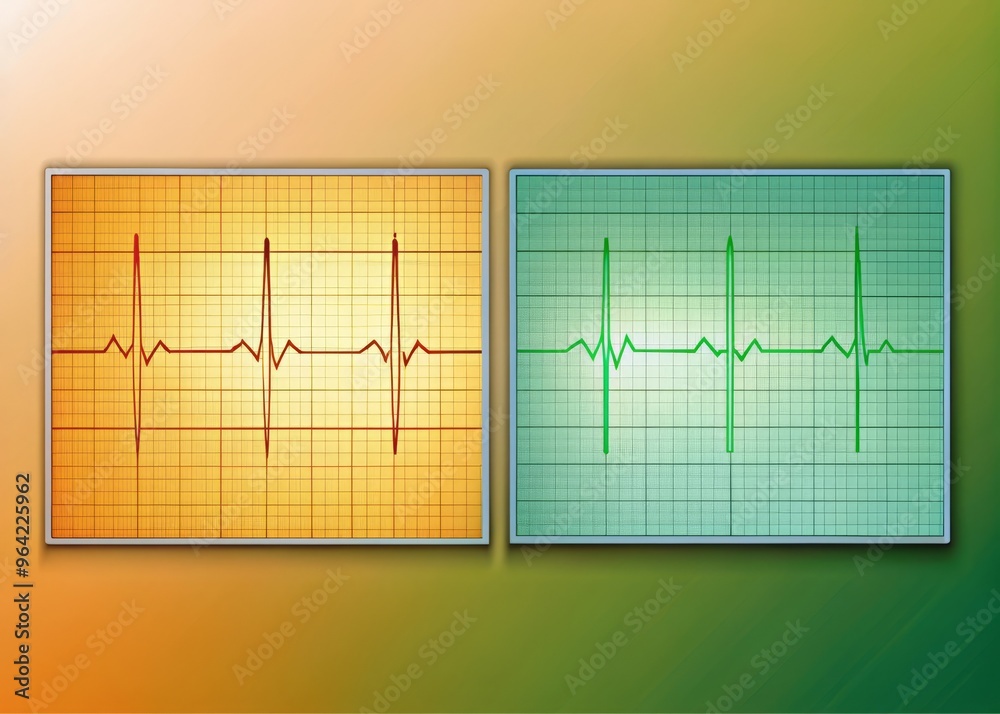 High-quality digital illustration of ECG lead reversal featuring a ...