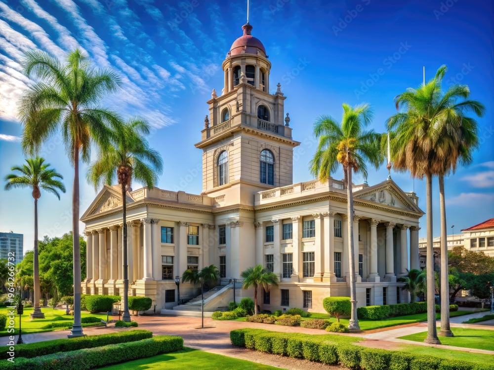 Historic Courthouse Building With Classical Architecture And A ...