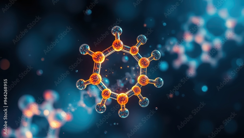 Molecular Structure of a Chemical Compound Stock Illustration | Adobe Stock