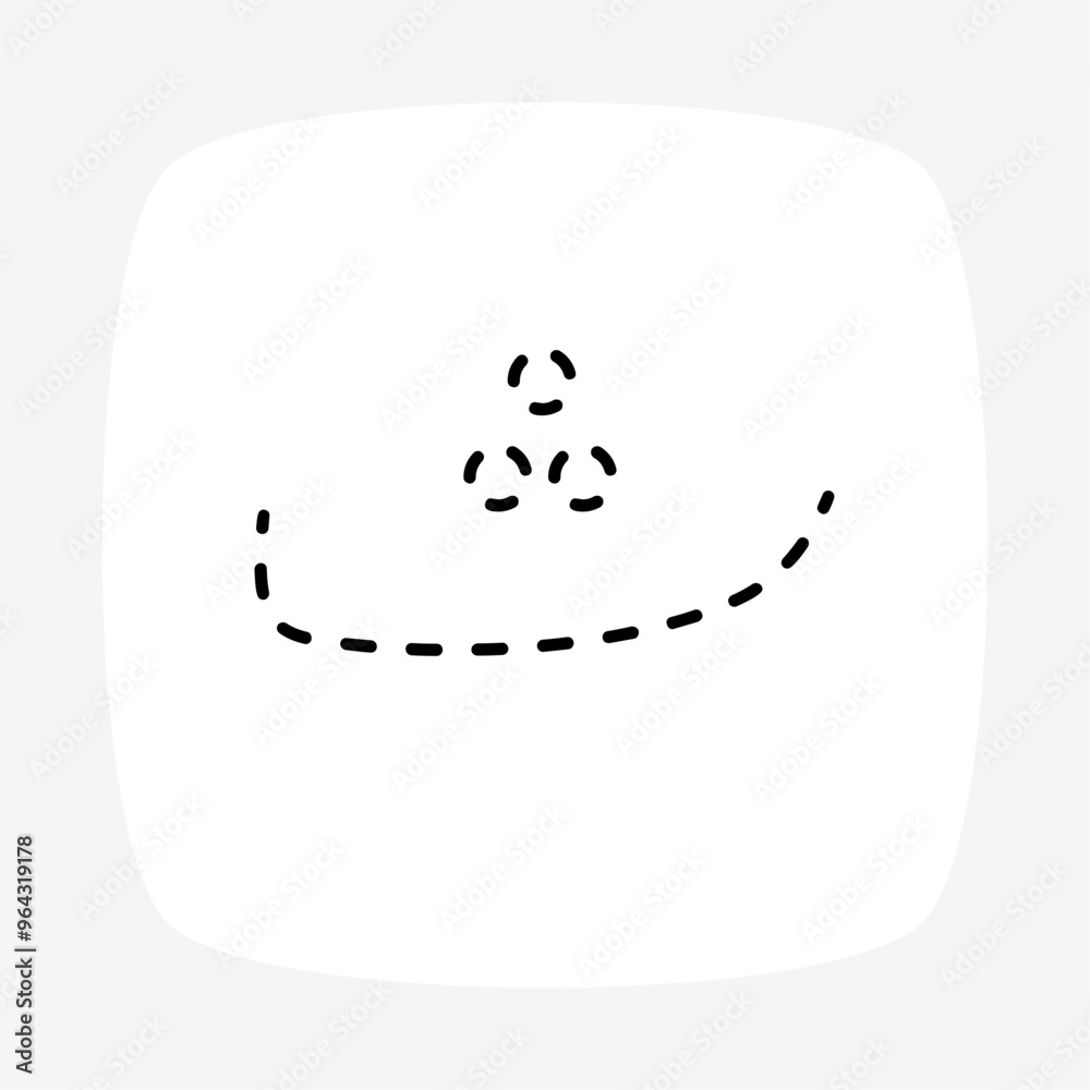 Urdu Alphabet Character Say in Dotted Style isolated on white rounded ...