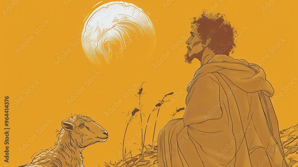 Genesis,The Sacrifice of Isaac:Bold pencil sketch of Abraham ...