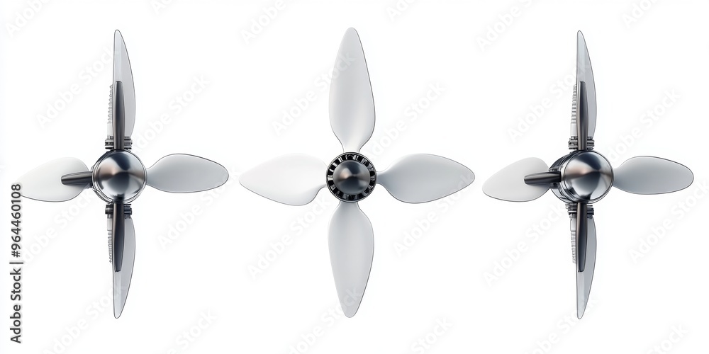 Four blade propeller with multiple speed versions, pen tool cutout ...