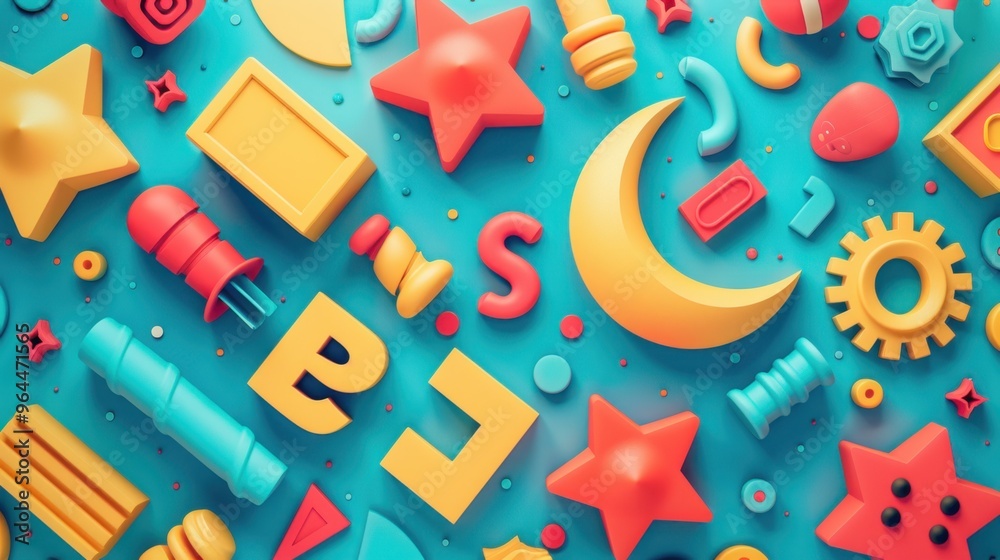 Educational Posters: Posters featuring the alphabet, numbers, shapes ...
