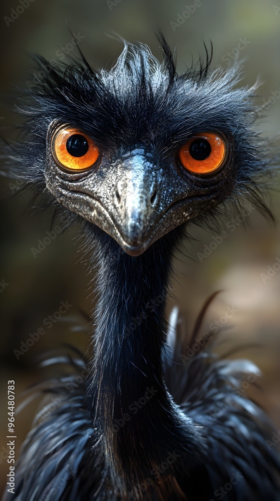 High-resolution close-up image of an emu, showing realistic feather ...