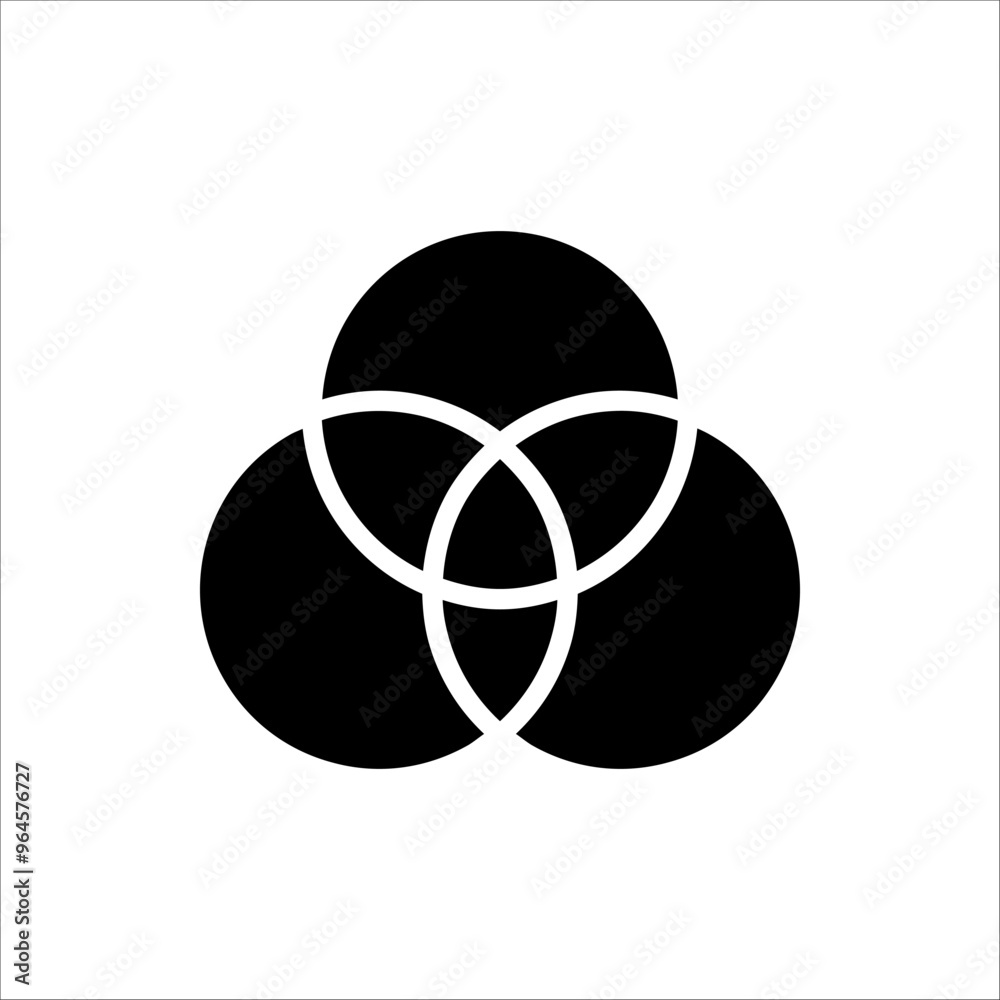 Venn diagram icon. Venn diagram vector illustration from Analytics ...